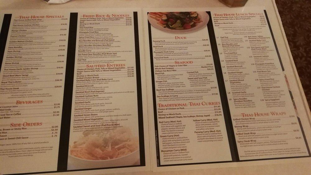 Carta del restaurante Thai House, Smithtown