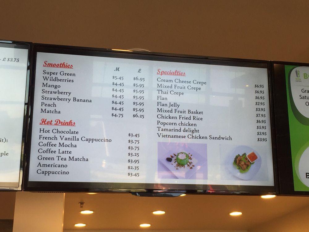 Menu at Boba Lush pub & bar, Murphy