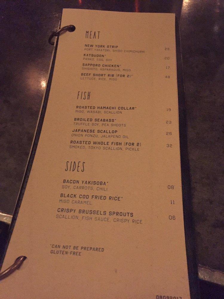 Menu at Double Knot restaurant, Philadelphia
