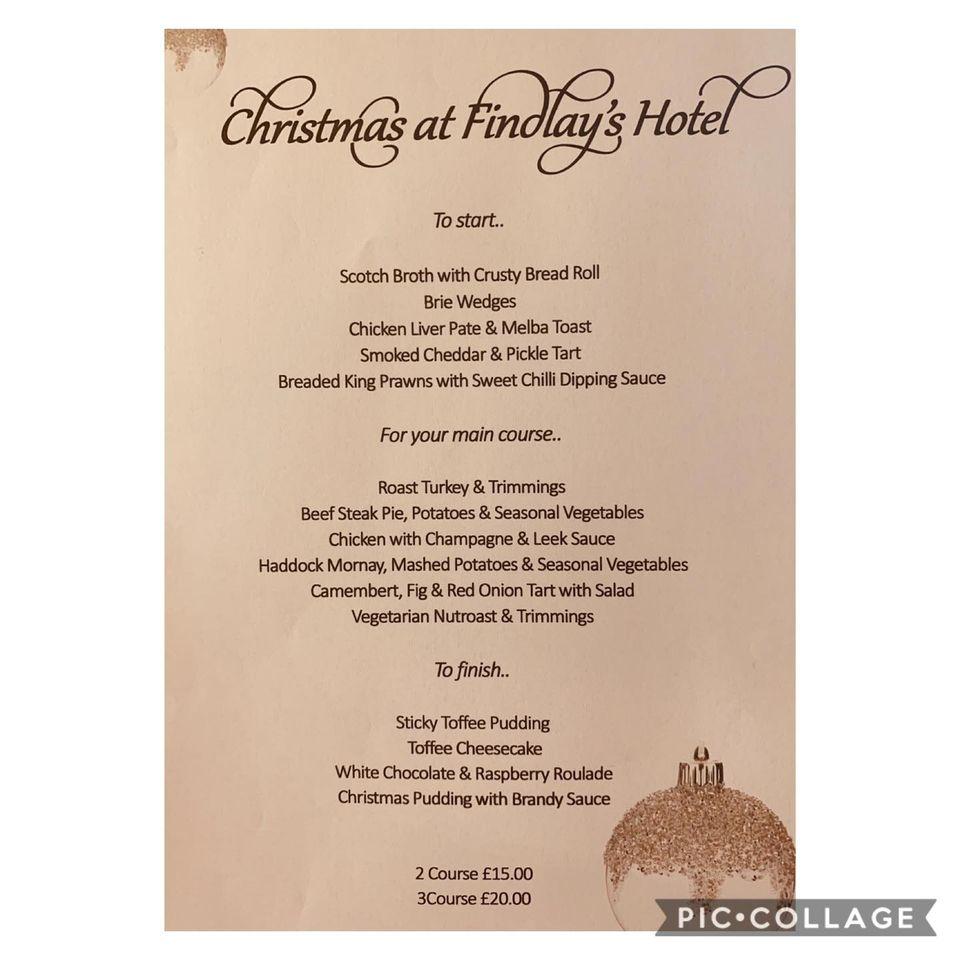 Menu at Findlay's Hotel & Restaurant, Fraserburgh