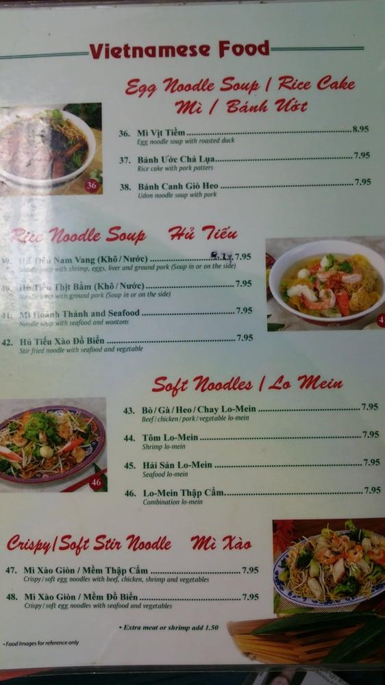 Menu at Pho 888 restaurant, Des Moines, 2nd Ave