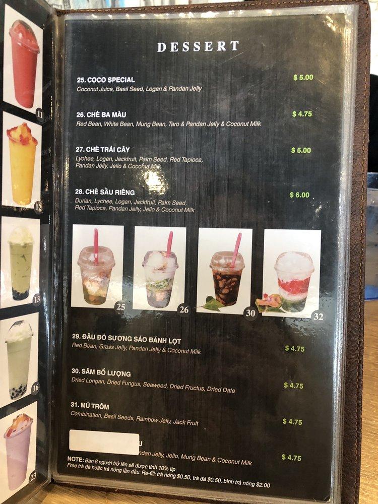 Menu at iLanet Coffee restaurant, Garden Grove