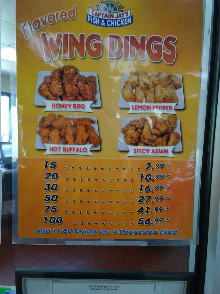 Menu at Captain Jay's Fish & Chicken restaurant, Inkster