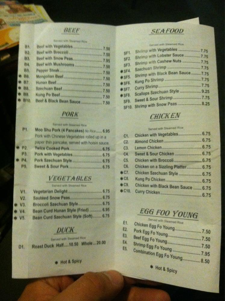 Menu at Happy Guy Chinese Cuisine restaurant, San Antonio