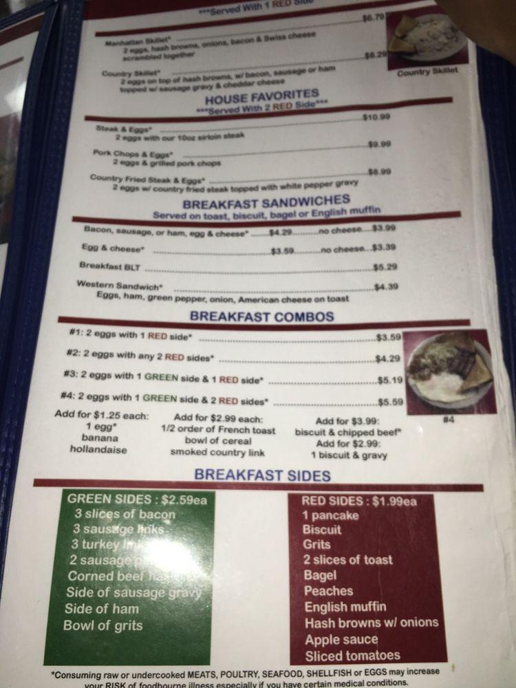 Menu at Hometown Diner restaurant, Portsmouth
