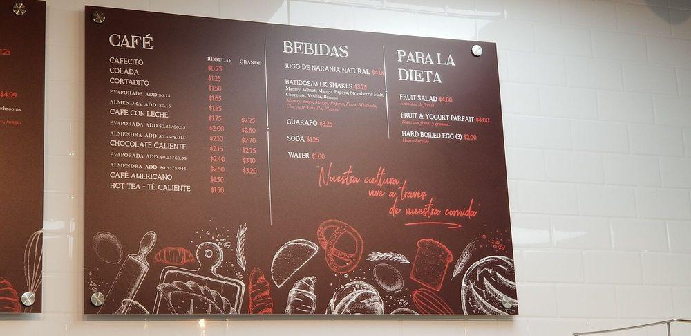 Menu at Mila Bakery, Sweetwater