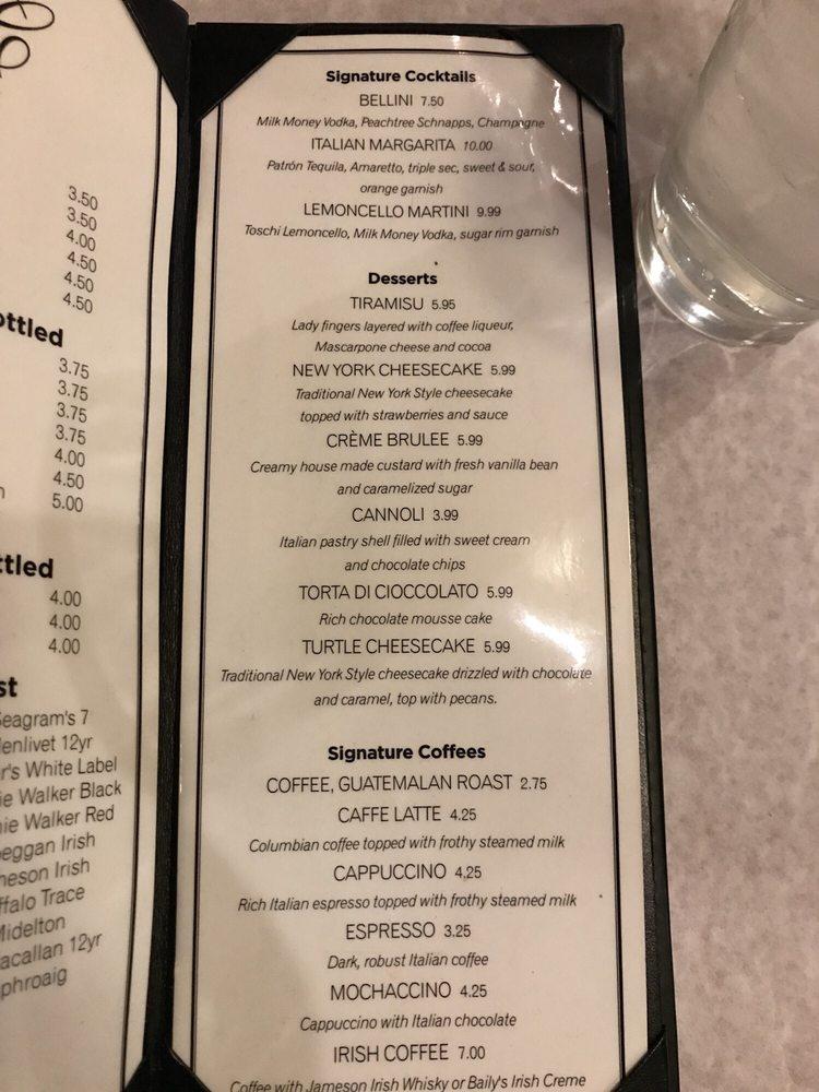 Menu at Pasta Cafe Italian Bistro, Roswell, N Main St
