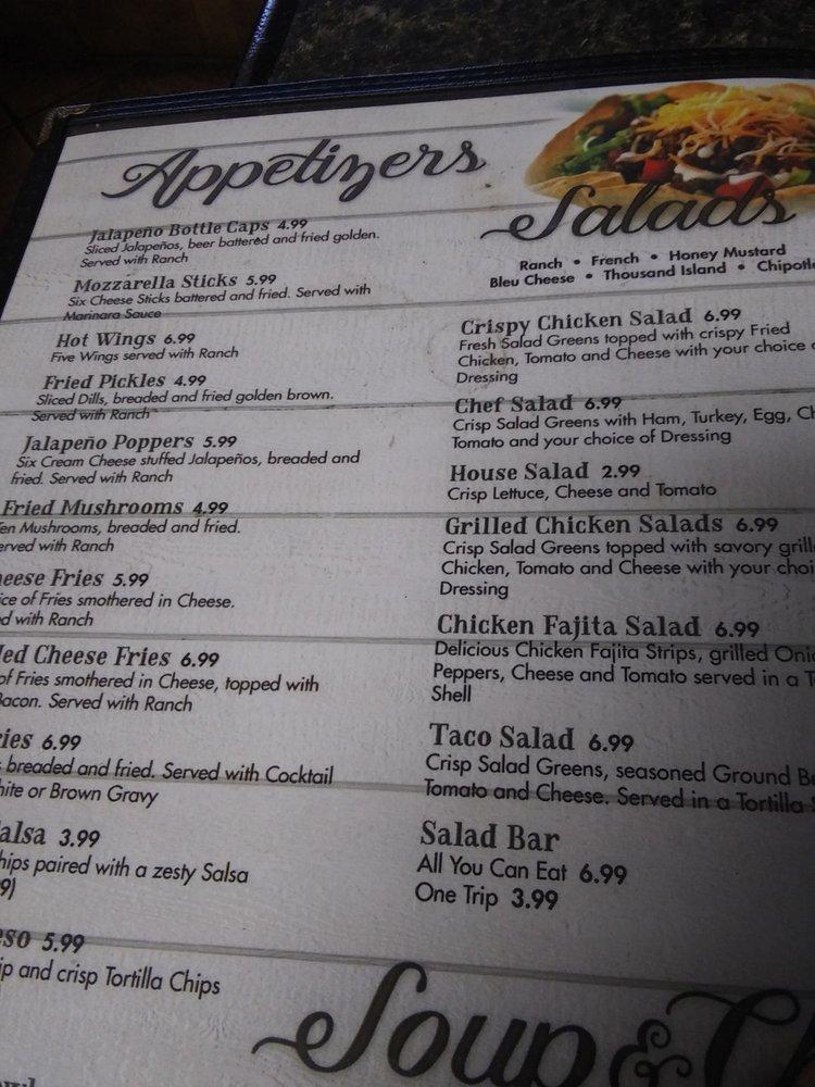 Menu at Wildcat Cafe, Seiling, 208 S Main St
