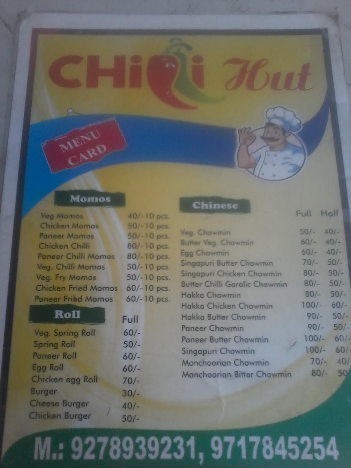 Menu at Mount Everest Chinese Fast Food, New Delhi, B-25