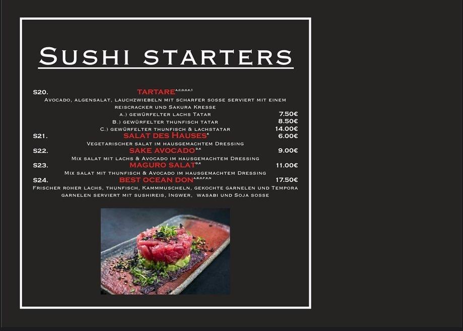 Speisekarte von ONAMI Sushi Modern Kitchen restaurant, Frankenthal (Pfalz)