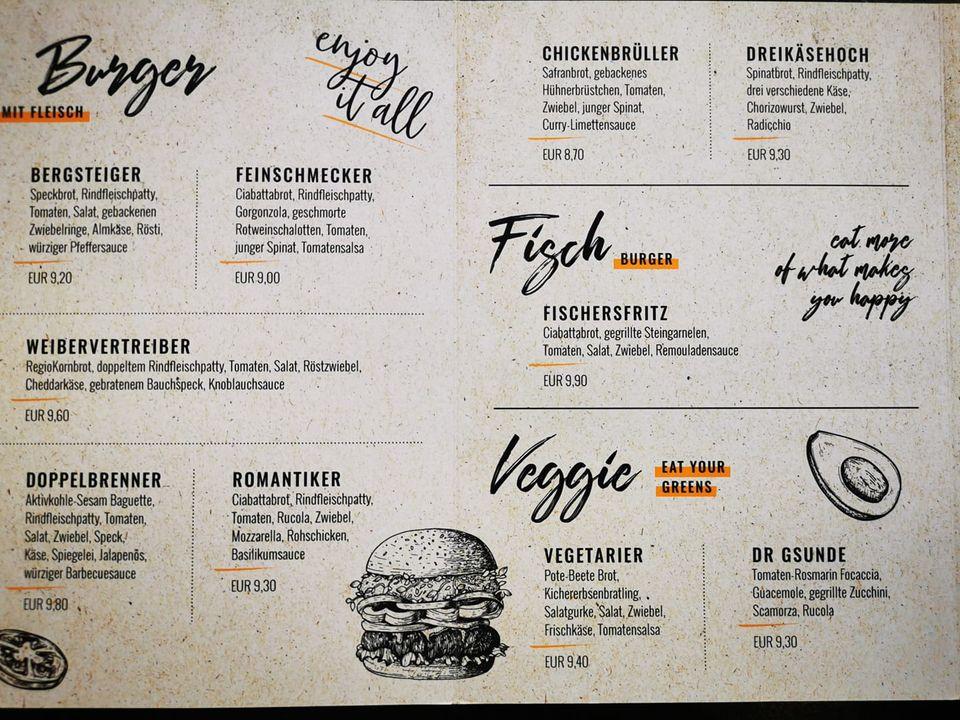 Menu at Riffl restaurant, Riffian