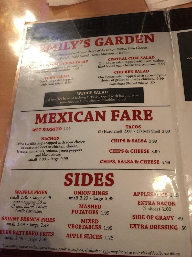 Menu at Grand Central pub & bar, Saginaw