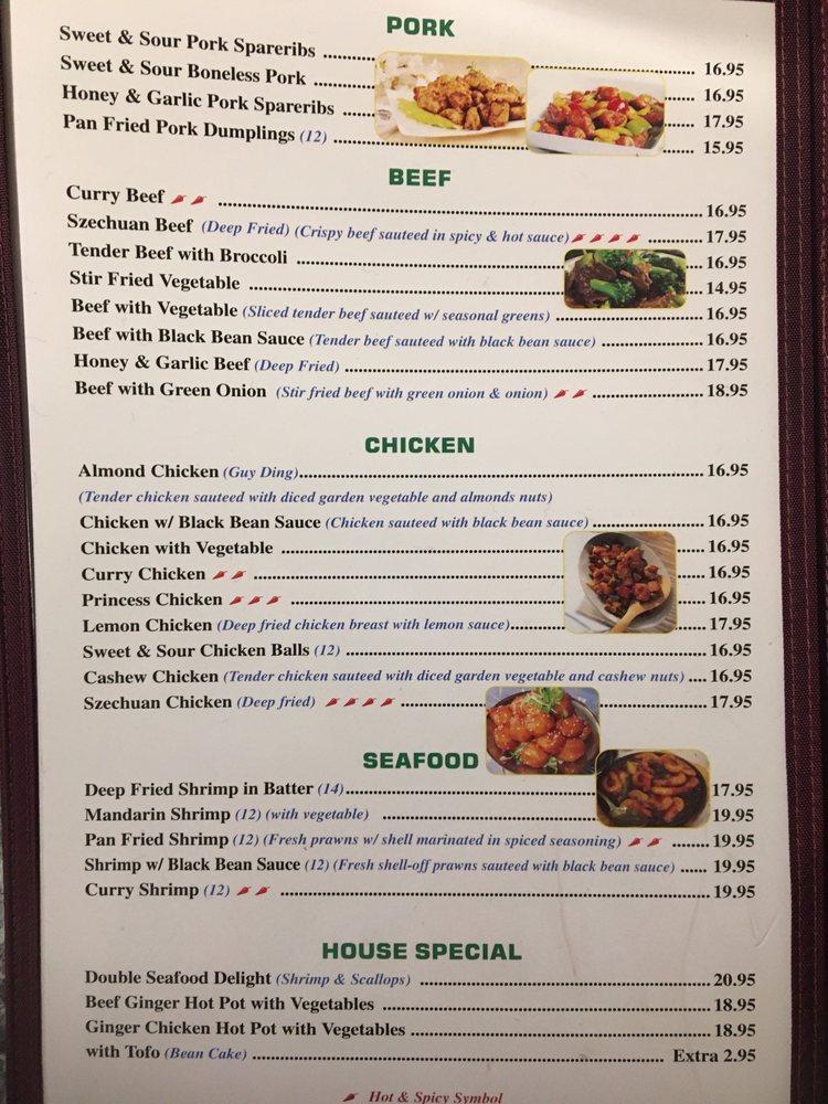 Menu at Happy Garden Restaurant, Athabasca