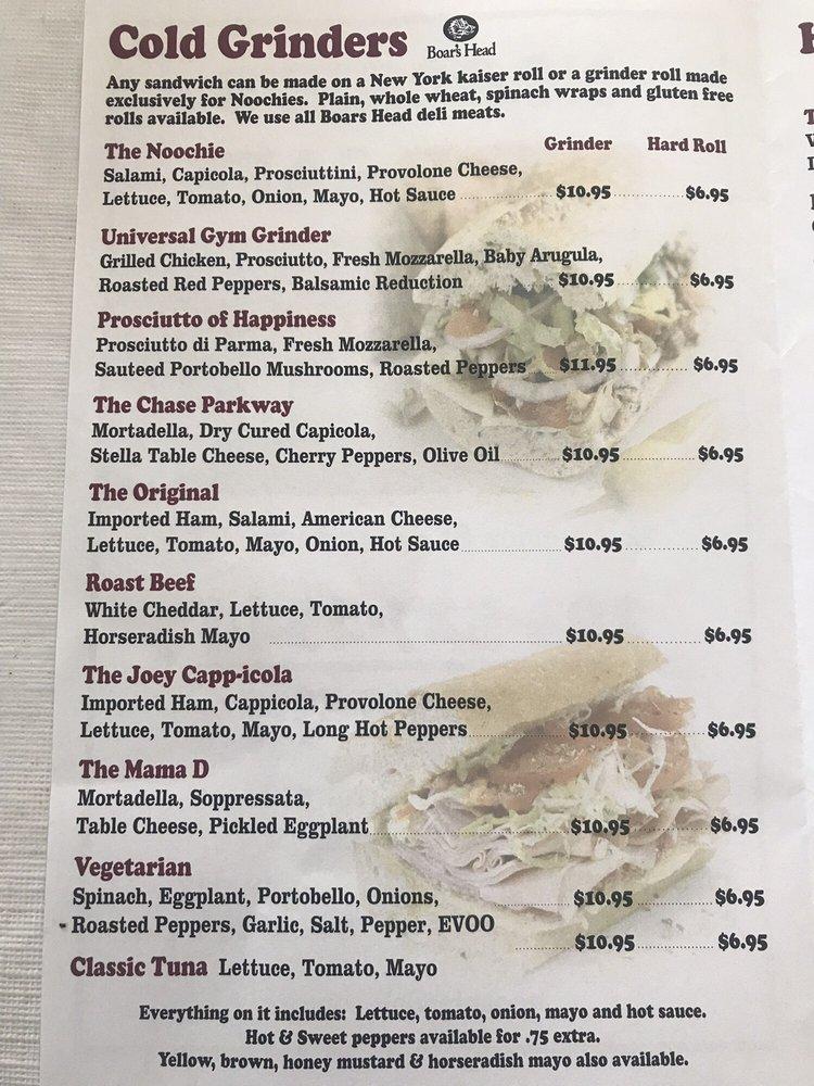Carta de Noochie's Deli and Cafe', Waterbury