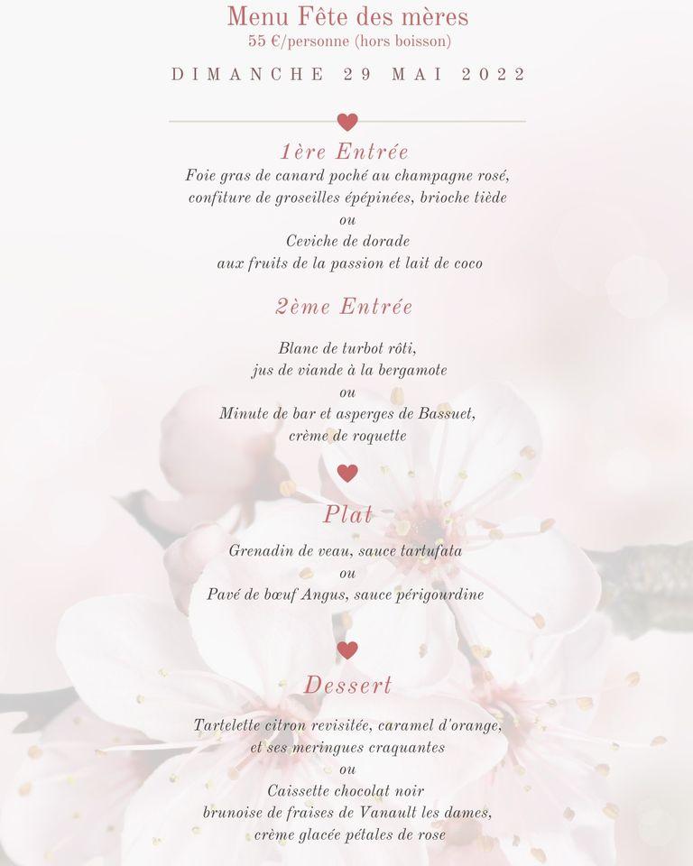 Menu au Ô Délices des Papilles restaurant, Matignicourt-Goncourt