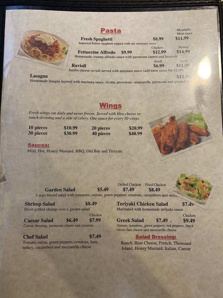 Menu at Ryan's Famous Pizza & Subs pizzeria, Beaufort