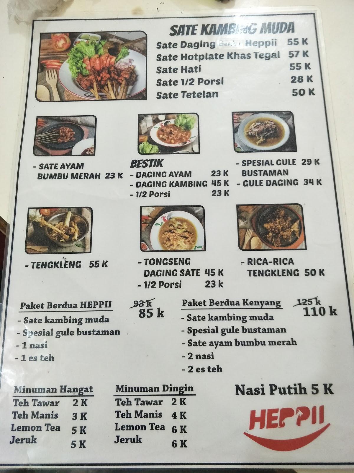 Menu at Sate Kambing Empuk&Gule Bustaman HEPPII restaurant, Semarang