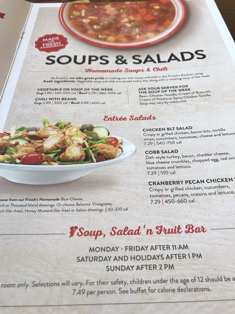 Menu at Frisch's Big Boy restaurant, Springfield, E Main St