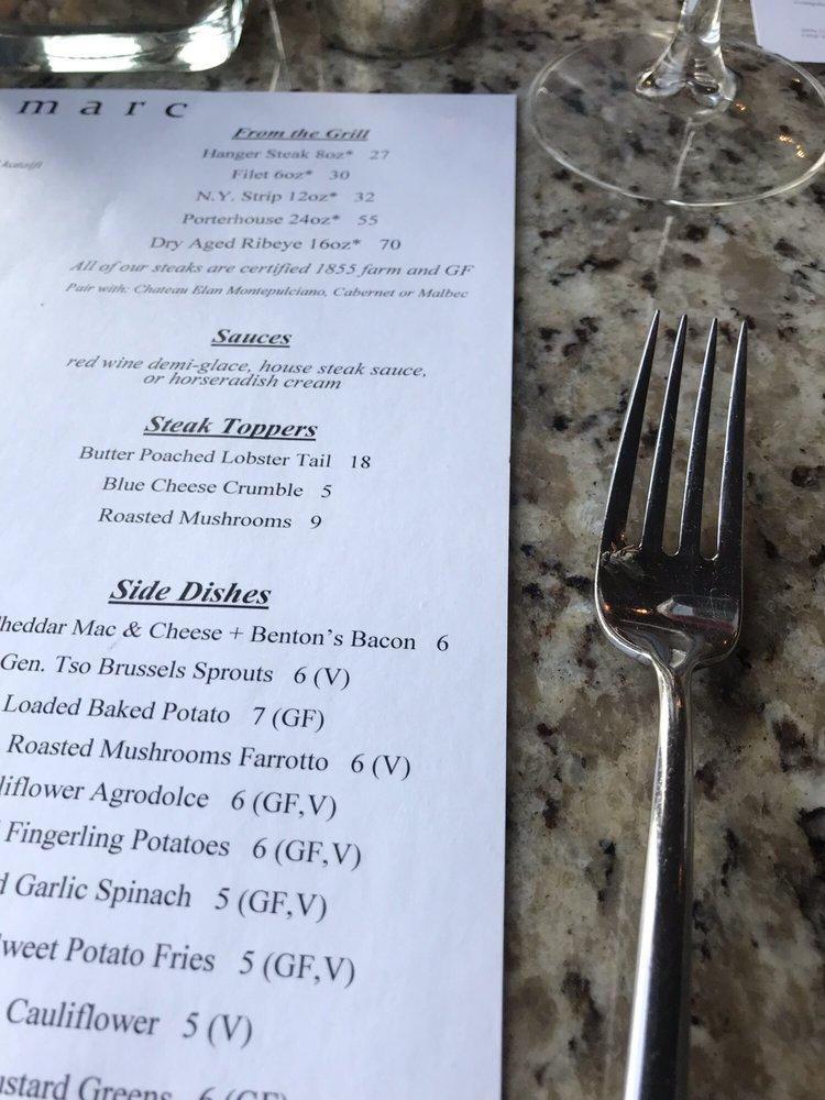 Menu at Marc Bar & Restaurant, Braselton