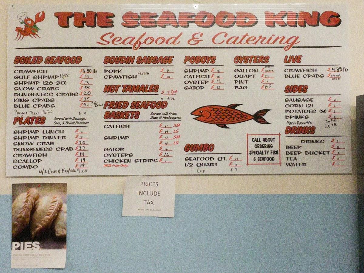 Menu at Seafood King restaurant, Canton