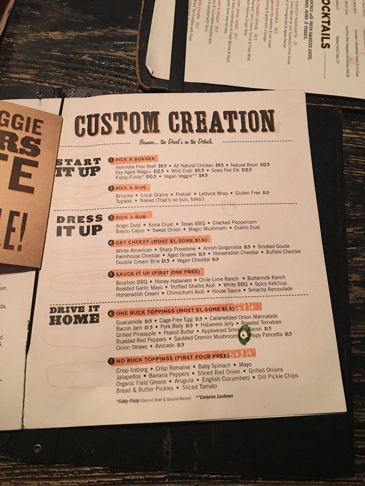 Menu at Burgatory pub & bar, Robinson Township