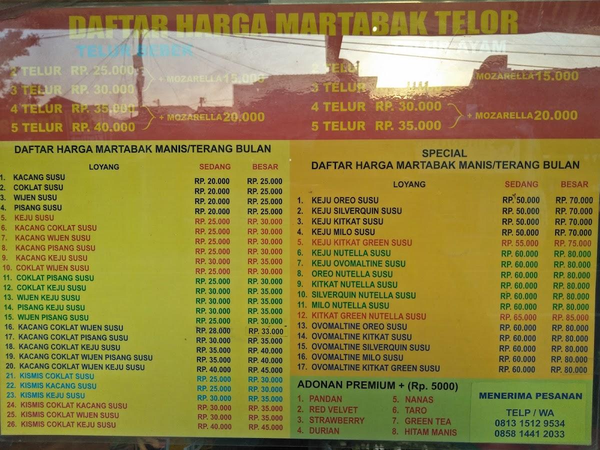 Menu at Markubsa 18 Martabak Kue Bandung Aneka Rasa restaurant, Yogyakarta
