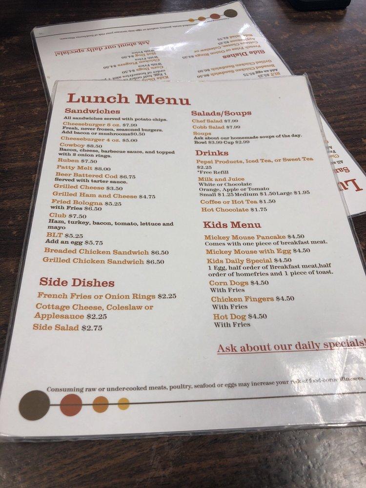 Menu at Sunbury Grill restaurant, Sunbury