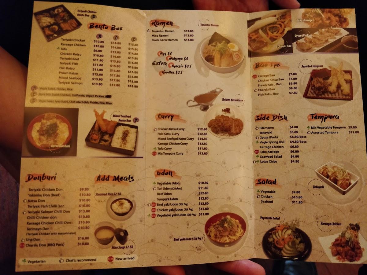 Menu at Yumi Bento restaurant, Nedlands