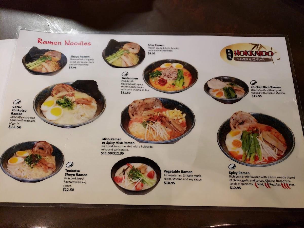 Menu at Helena Hokkaido Ramen & Sushi Bar, Helena