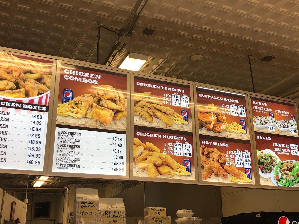 Menu at Kennedy Fried Chicken restaurant, Providence
