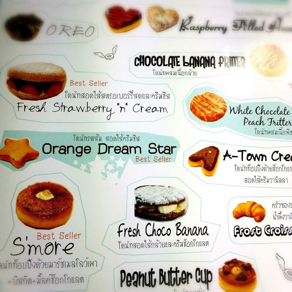Menu at Sublime Doughnuts, Bangkok, Fortune Town