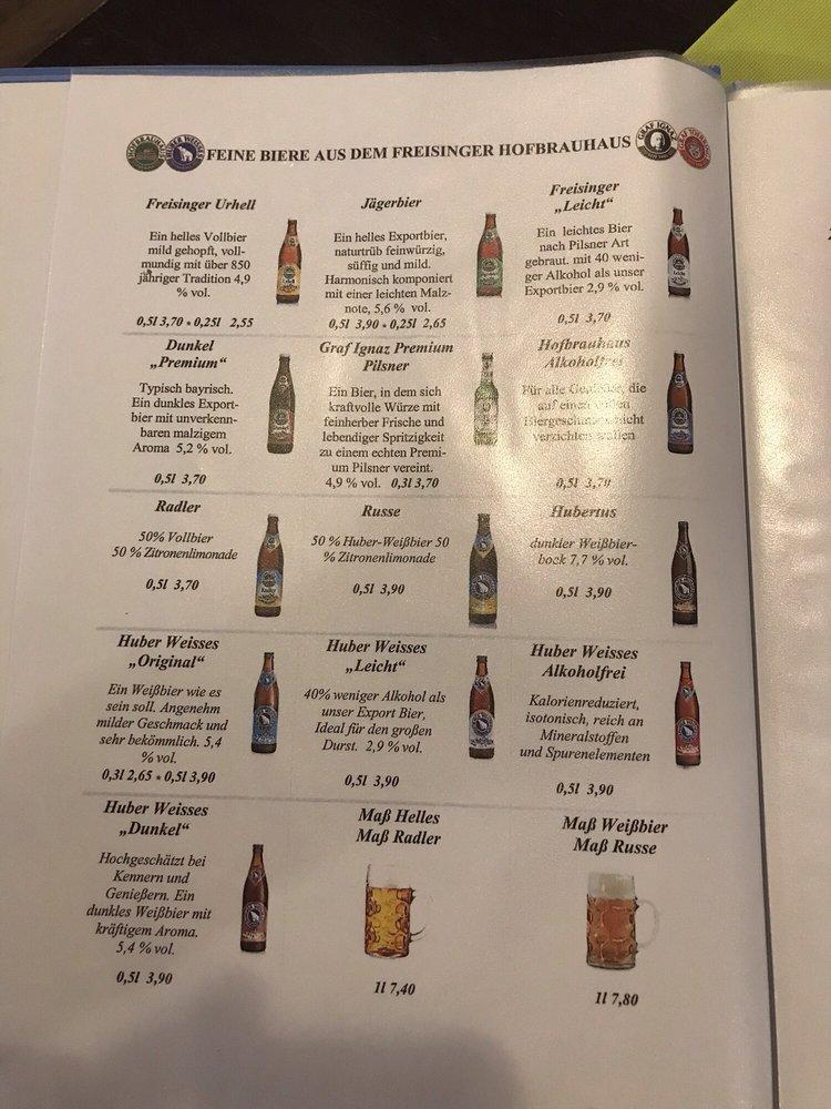 Speisekarte von Weißbräu Huber restaurant, Freising