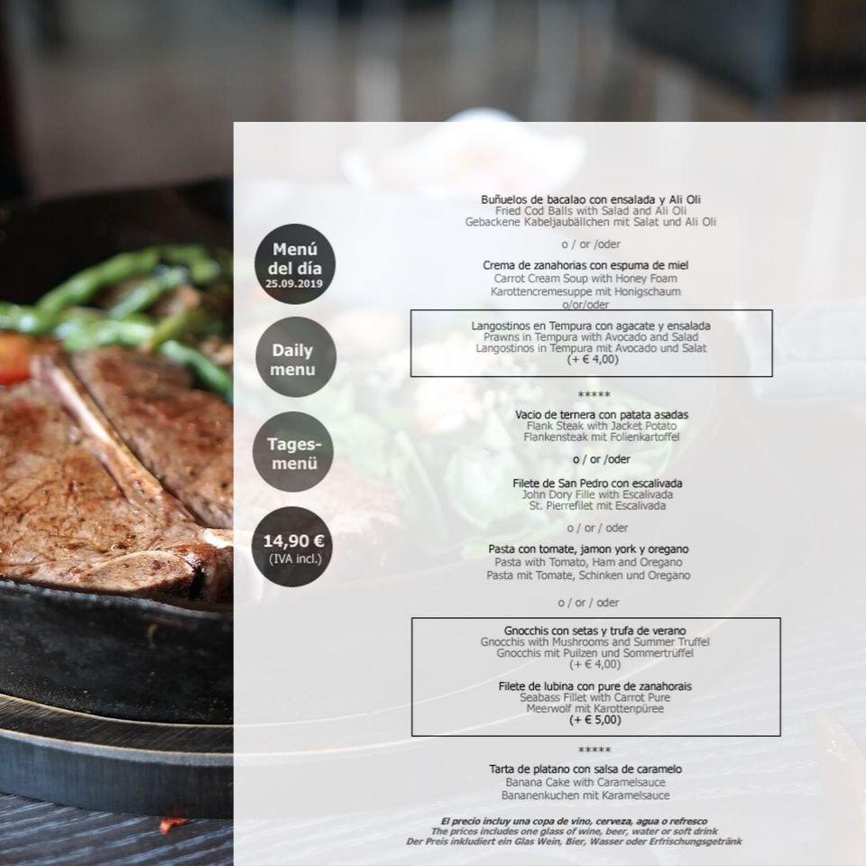 Menu at basic bar&restaurante, Palma