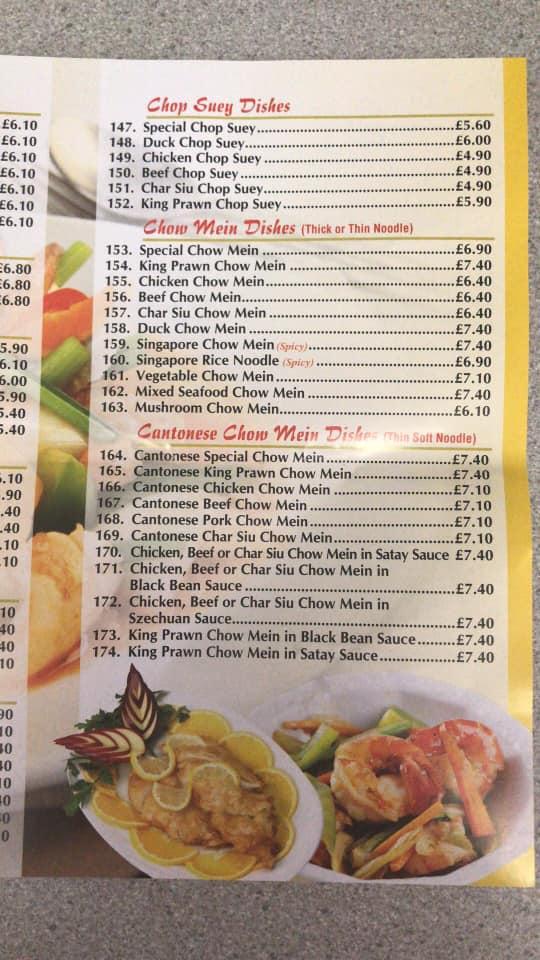 Menu at China gourmet dunblane restaurant, Brant