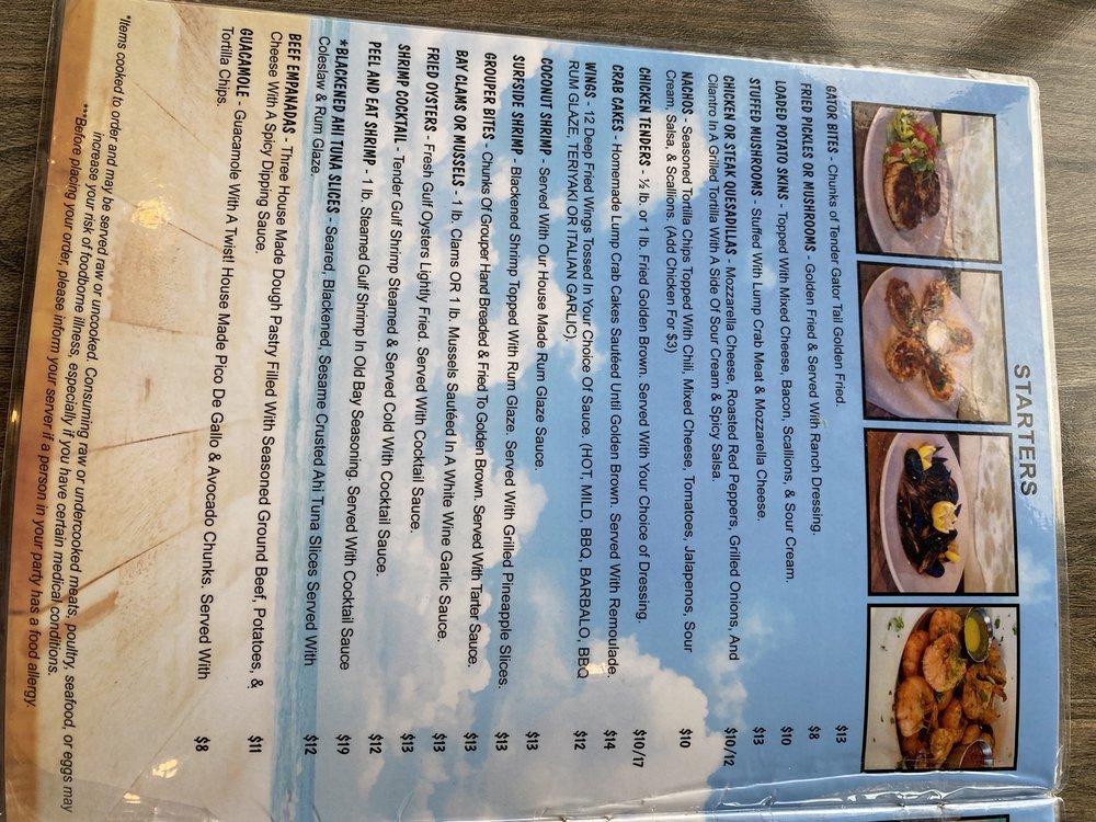 Menu at Toucan's Lakefront pub & bar, Mooresville