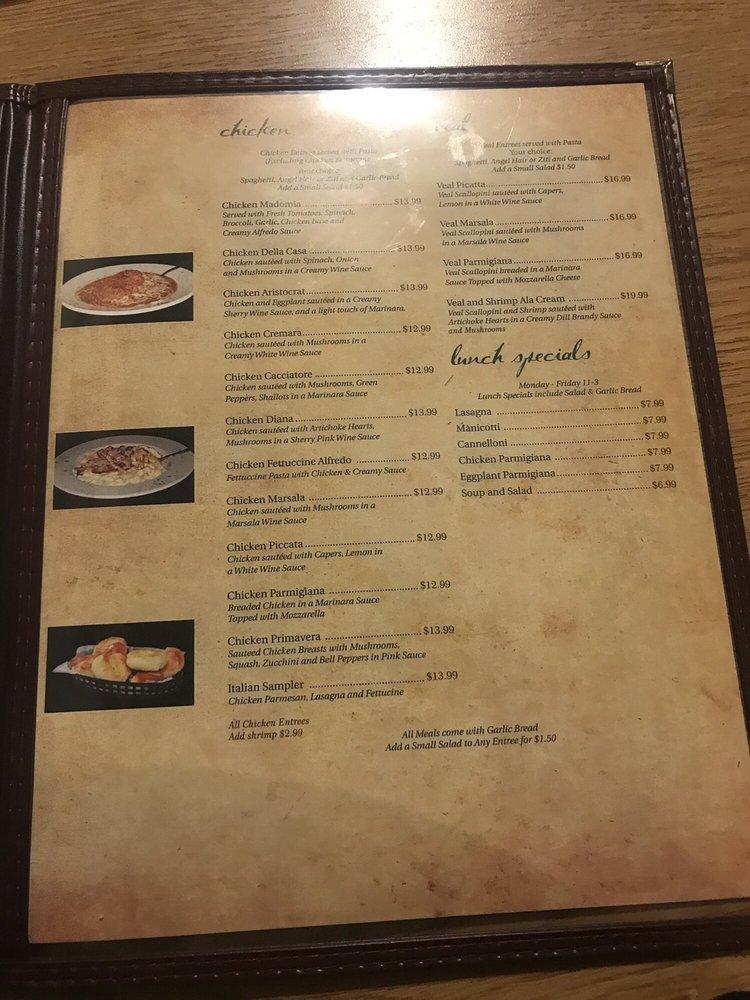 Menu at Fratelli's Italian Grille pizzeria, Slidell