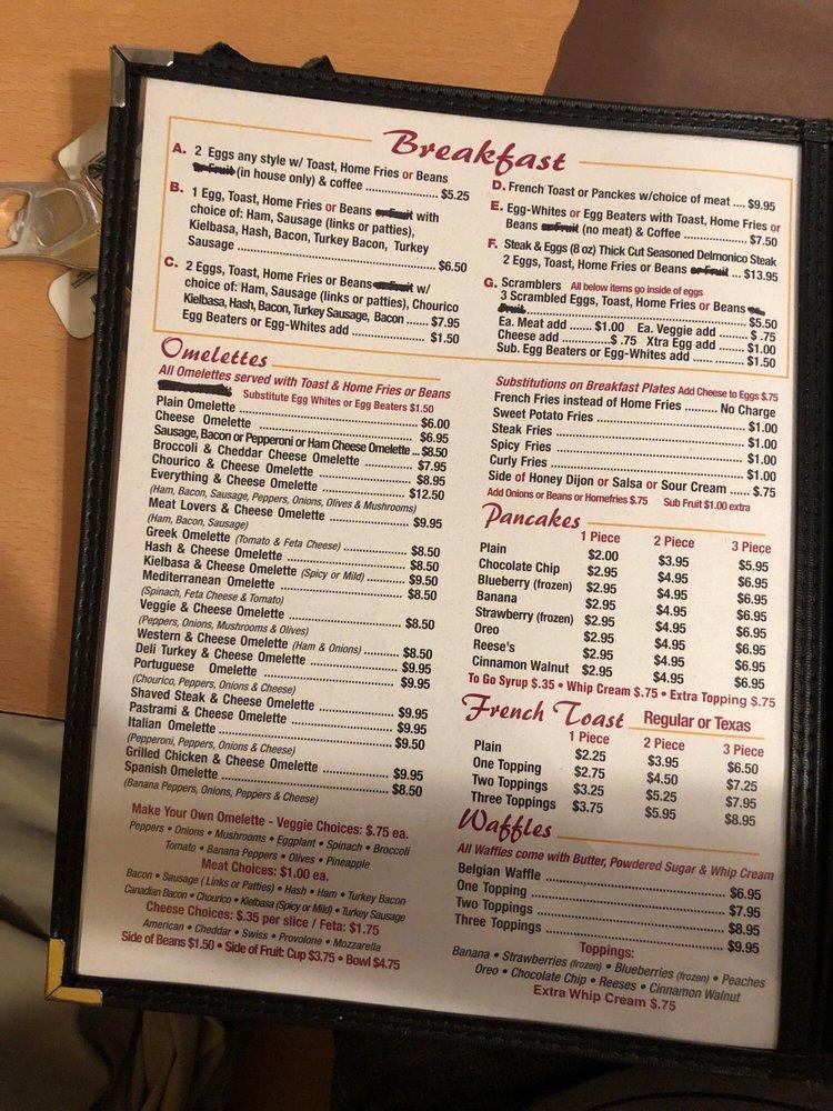 Menu at Maria's Breakfast & Lunch restaurant, Pawtucket