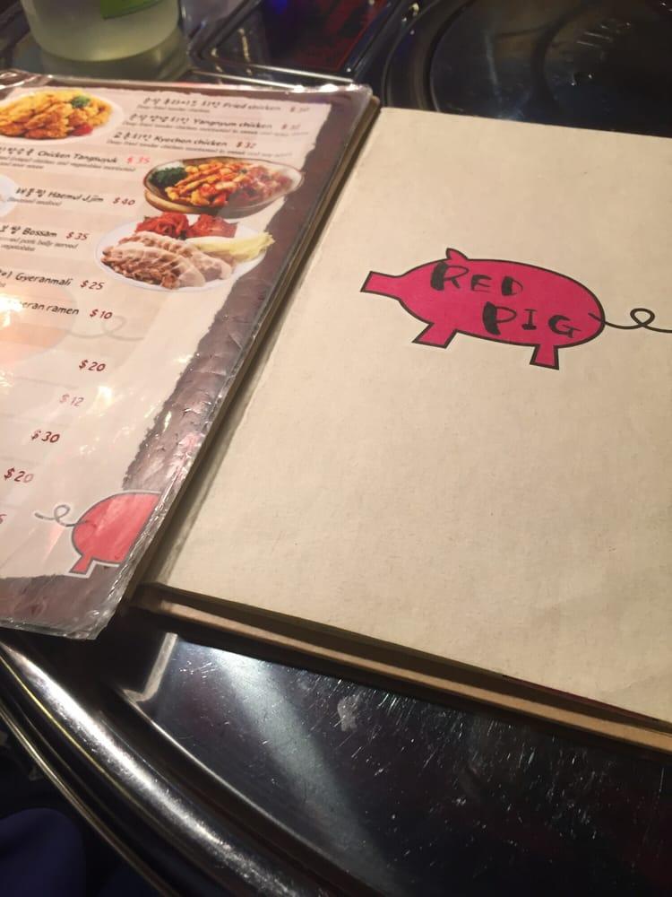 Menu at Red Pig BBQ, Auckland, /2 Kitchener St
