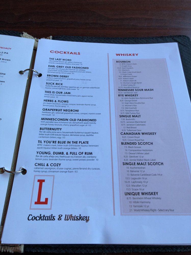 Menu at The Lowry pub & bar, Minneapolis