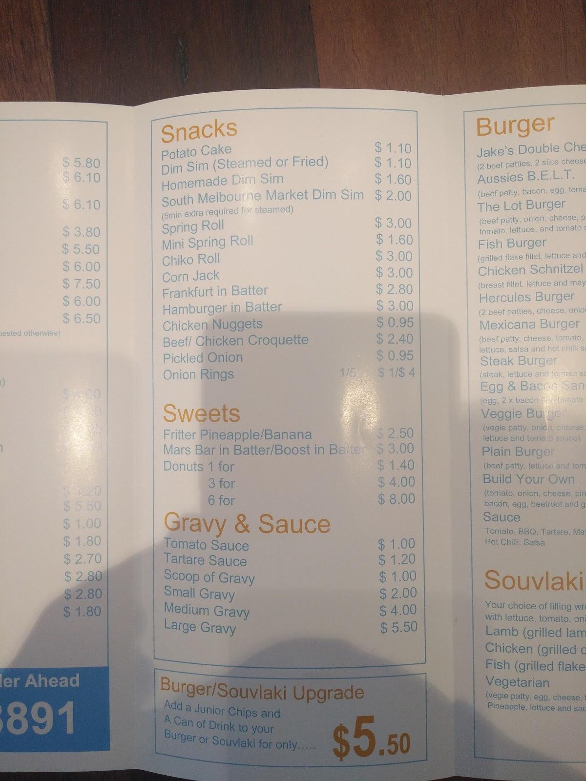 Menu at Flakey Jakes Casey Central restaurant, Narre Warren South, shop ...