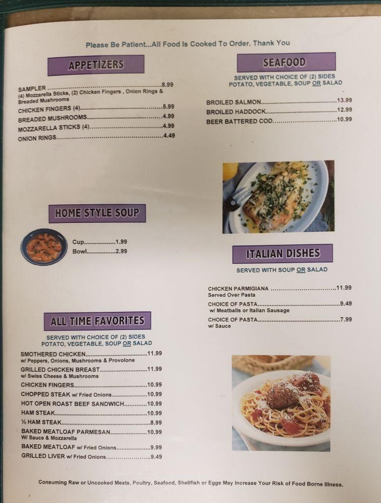 Menu at Mary's Purple Rose Cafe & Diner, Freeland