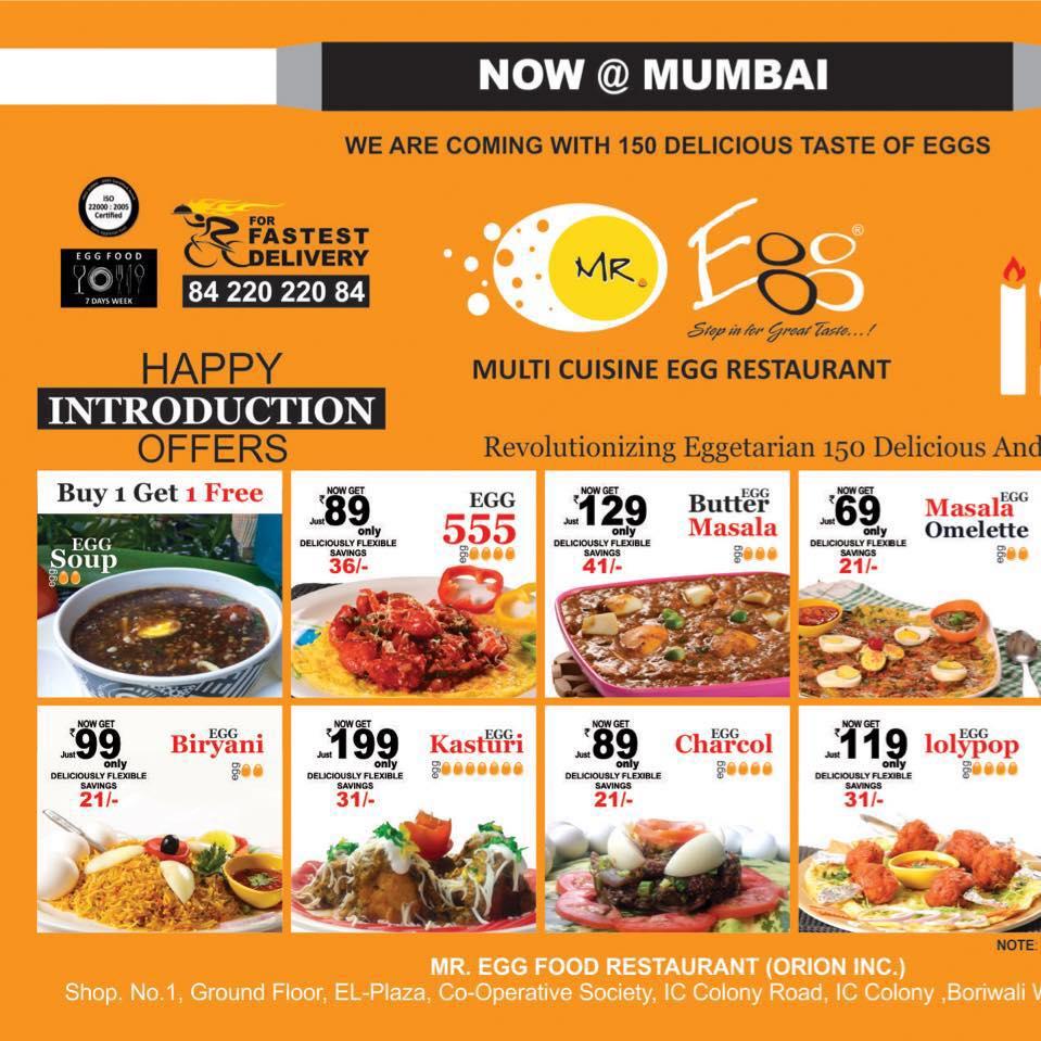 Menu at Mr. Egg, Mumbai, Shop No.1