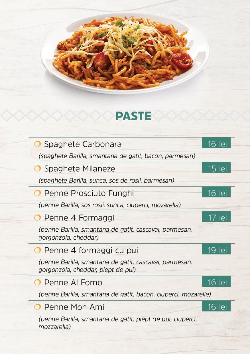 Menu at Restaurant Mon Ami, Baia Mare