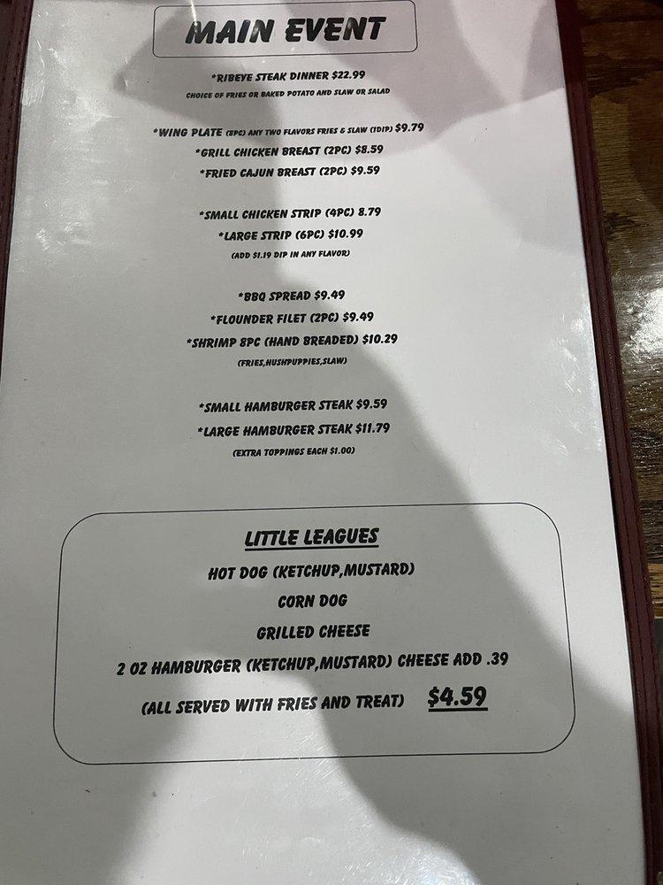 Menu at Buford Sports Cafe, USA, N Rocky River Rd