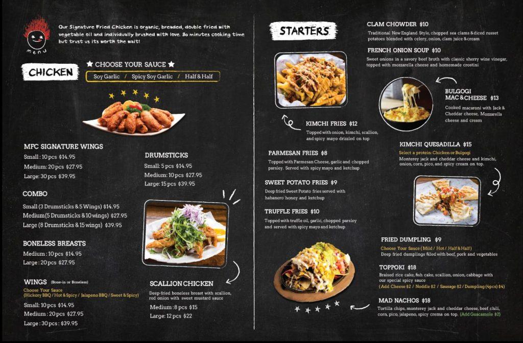 Menu at Mad for Chicken restaurant, Flower Mound, Flower Mound Rd #280