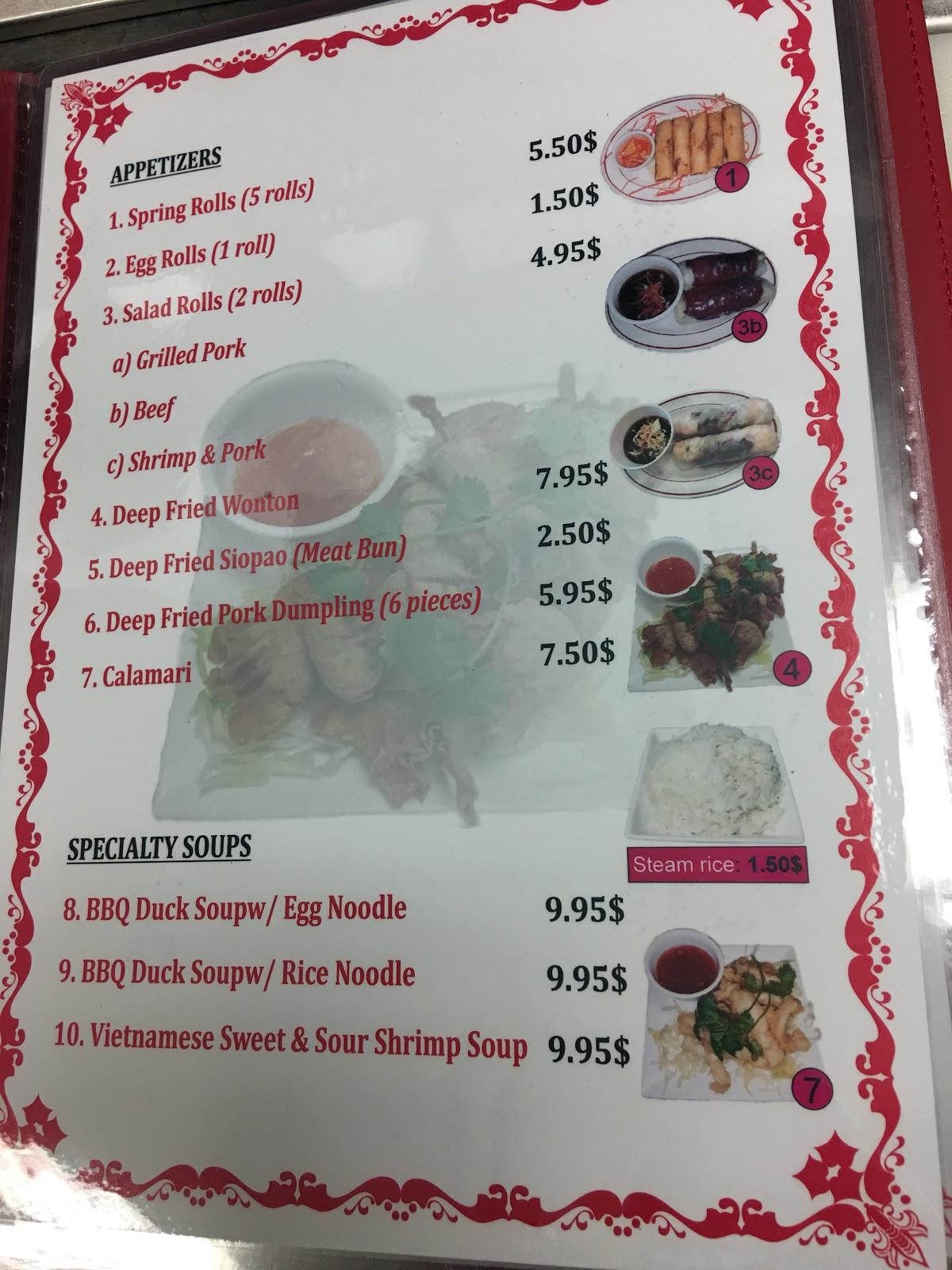 Menu at Vi-Ann Restaurant, Winnipeg, Notre Dame Ave