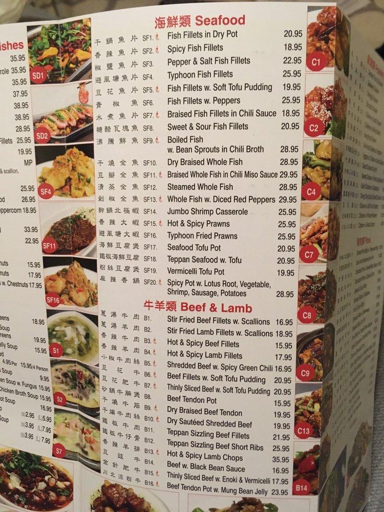 Menu at Zest Szechuan Cuisine restaurant, West New York