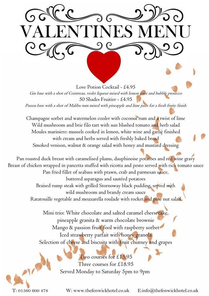 Menu at Fenwick Hotel pub & bar, Fenwick
