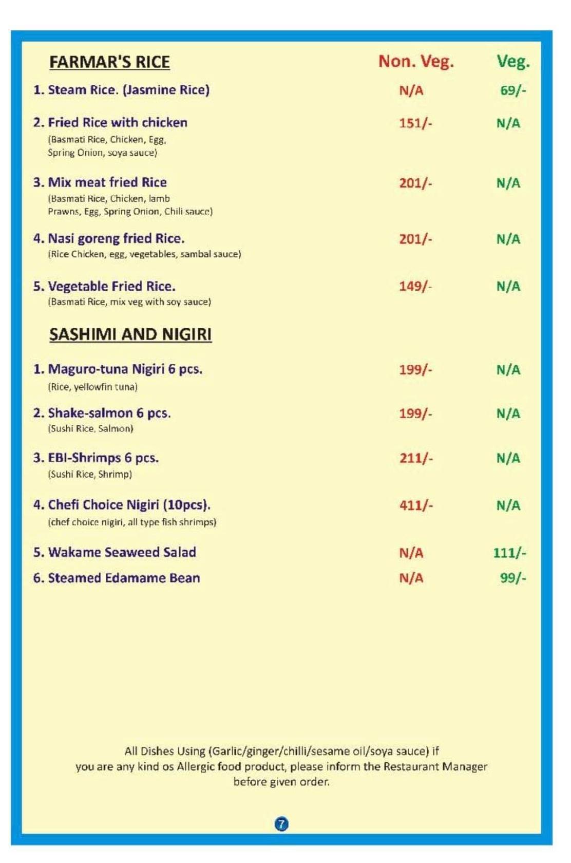 Menu at Divine flavors, Delhi