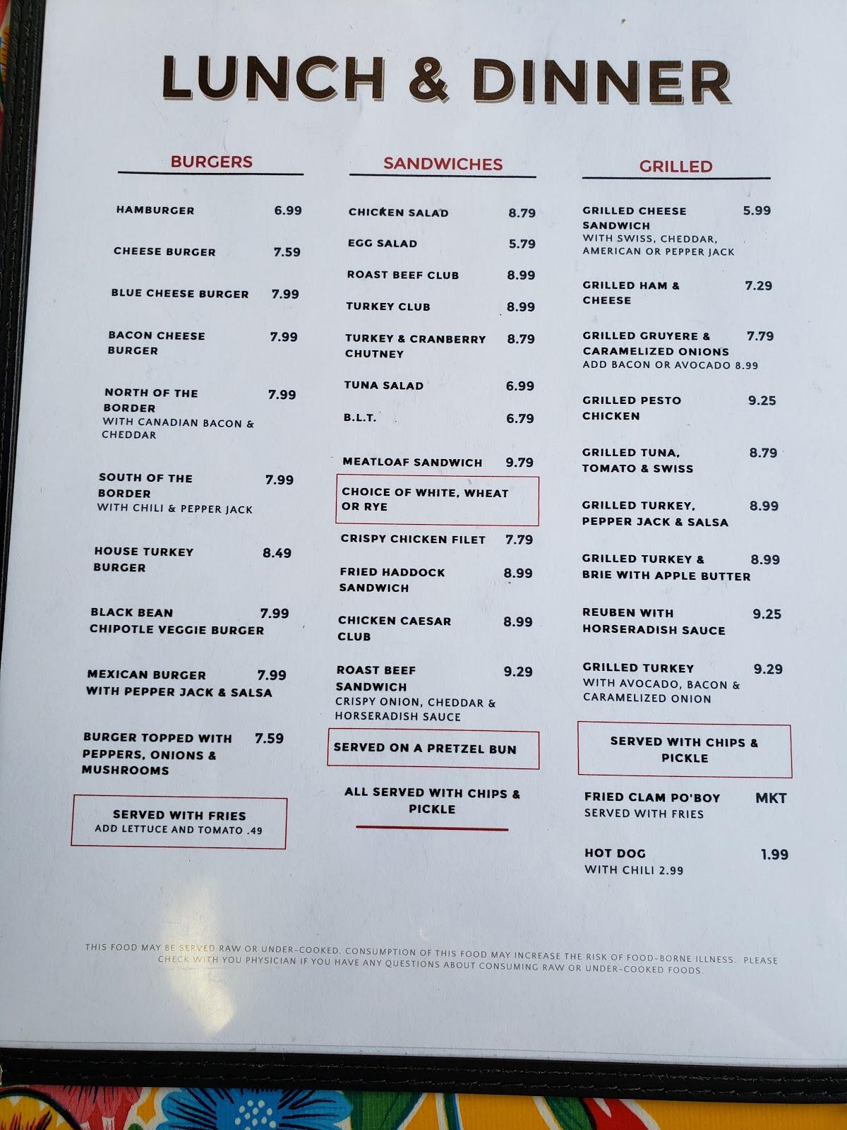 Menu at A1 Diner restaurant, Gardiner